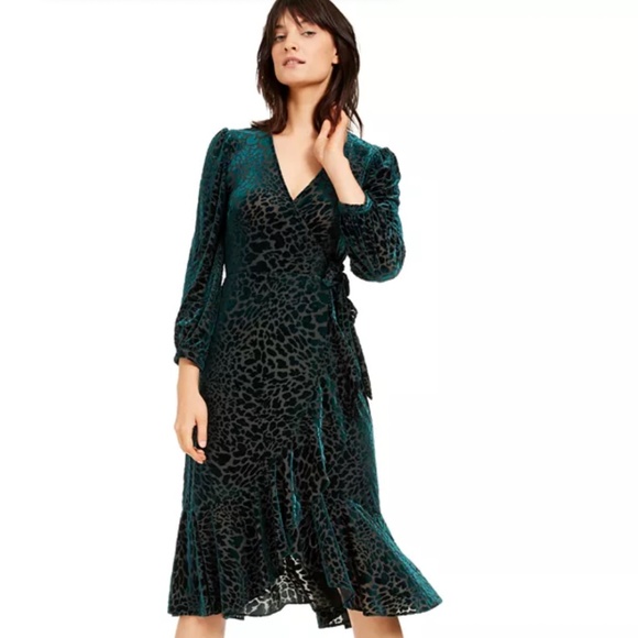 Calvin Klein | Dresses | Nwt Calvin Klein Burnout Velvet Animalprint ...